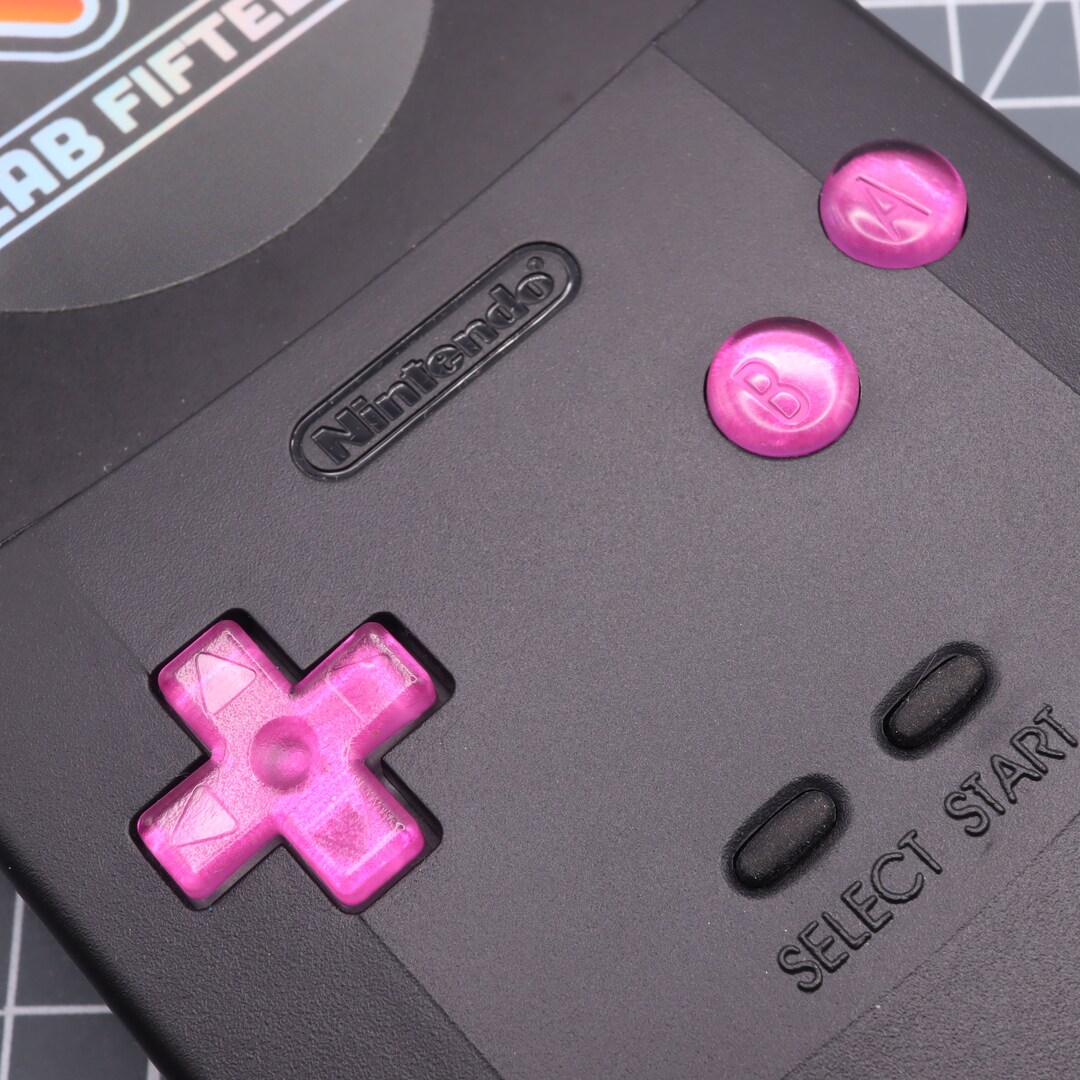 Game Boy Color Custom Resin Buttons Chrome Pink - Etsy