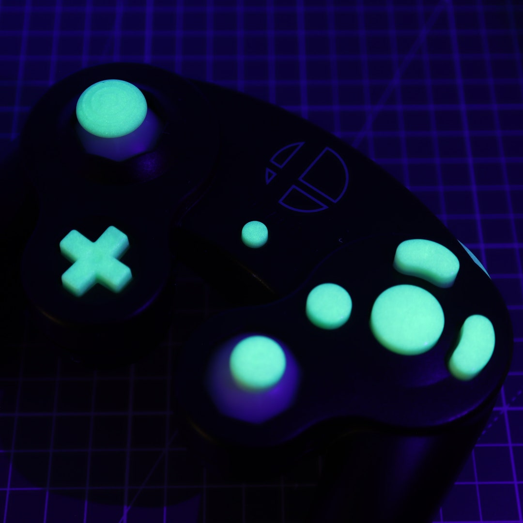 Nintendo Gamecube Custom Resin Buttons Glow in the Dark Green - Etsy
