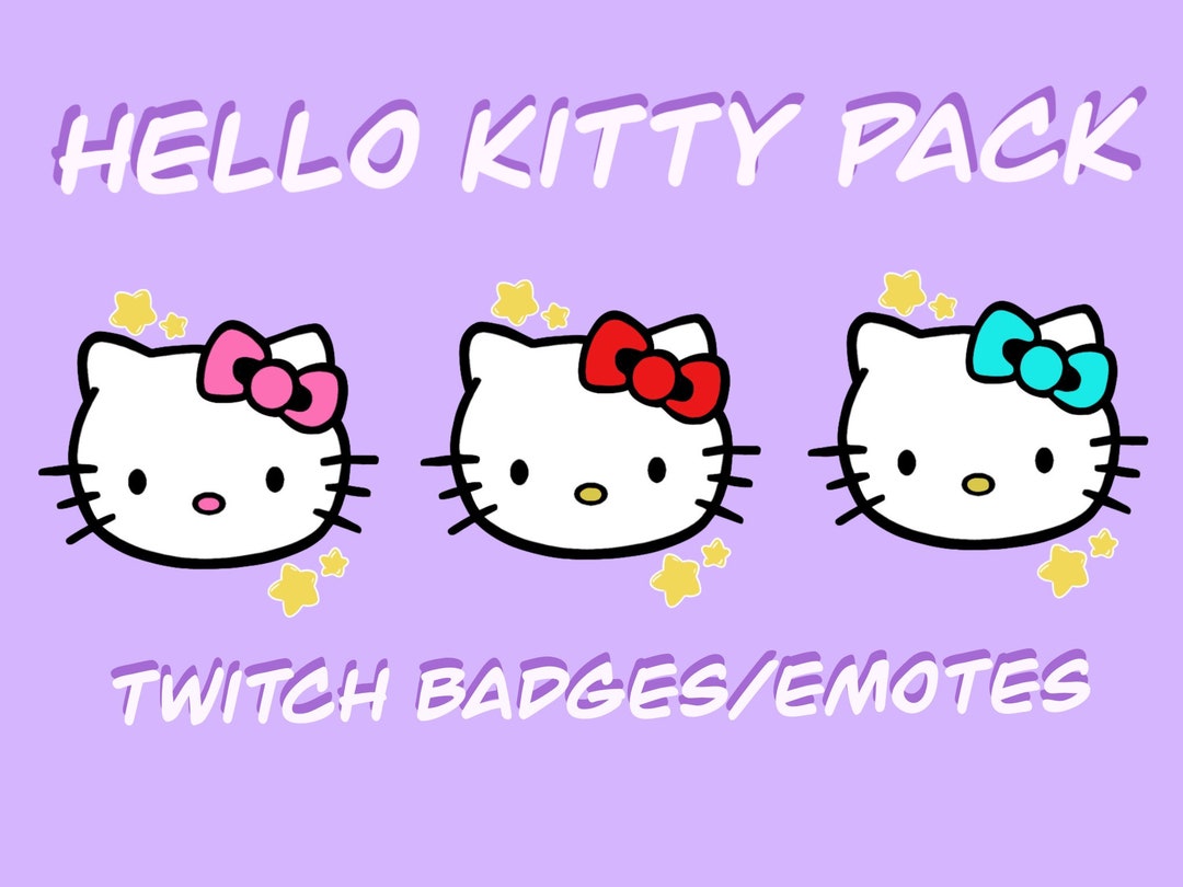 3x Kitty Emotes/badges for Twitch Twitch Assets - Etsy