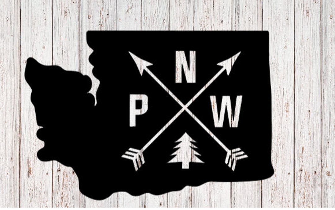 PNW Washington Svg, WA, Digital File, West Coast, Pacific Northwest ...