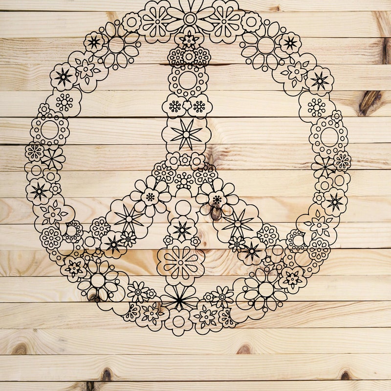 Peace Sign Svg - Etsy