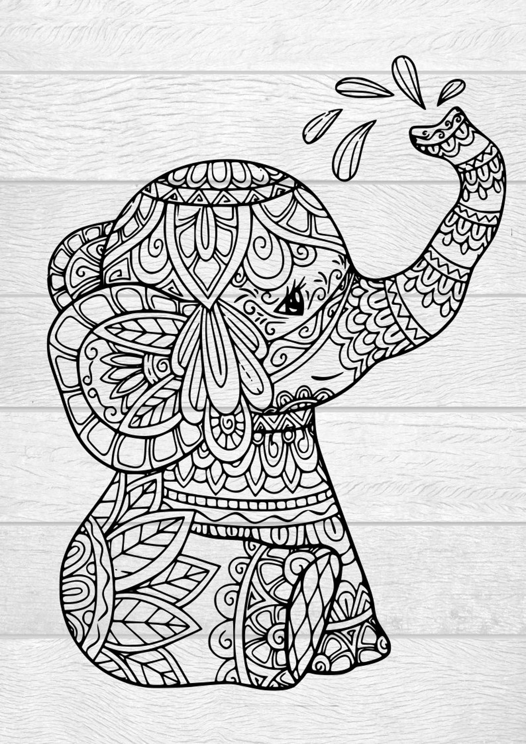 Mandela Elephant SVG, Elephant SVG, Mandela SVG, Flower Elephant ...