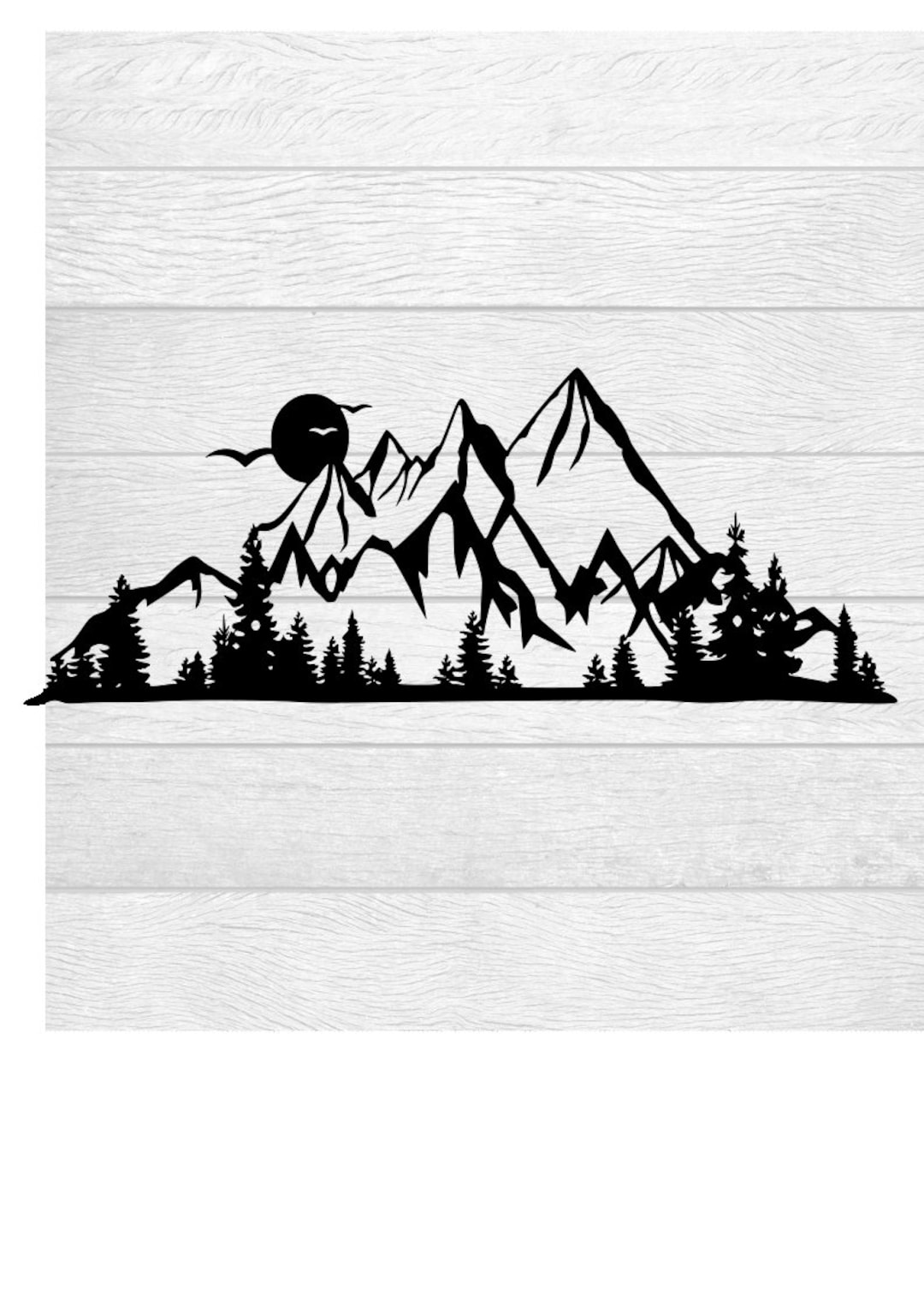 Mountains SVG, Landscape SVG, Mountain and Trees, Digital Download - Etsy