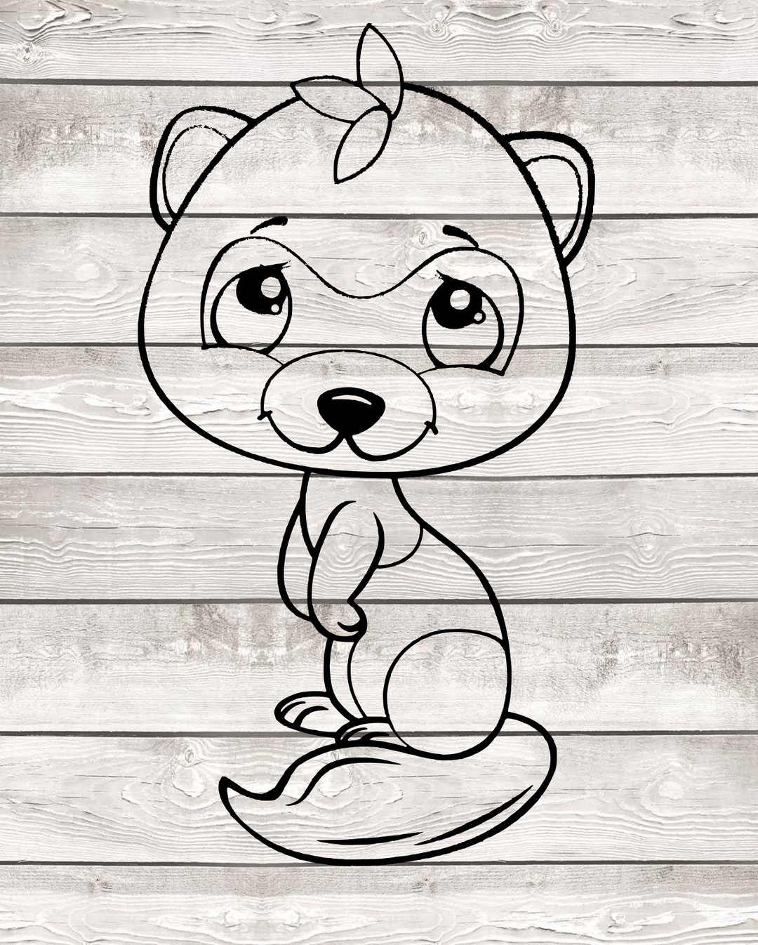 Ferret SVG PNG, Digital Download, Cartoon Ferret, Cute Animals, Cartoon ...