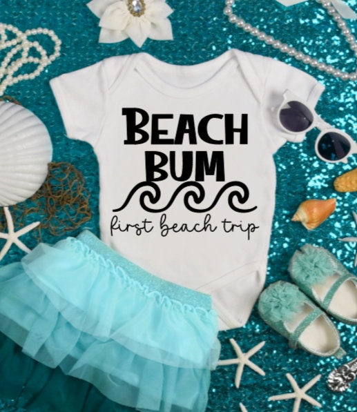 First Beach Trip SVG Beach Bum Digital Download Baby SVG - Etsy