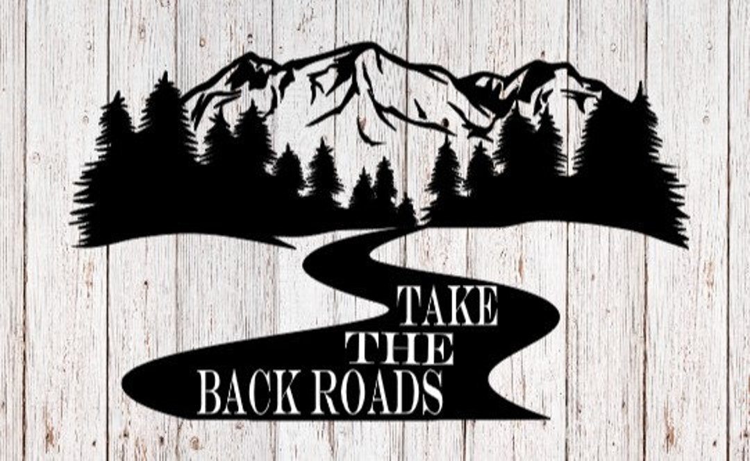Back Roads SVG, Png, Simple Layered Design, Digital Download, Outdoor ...