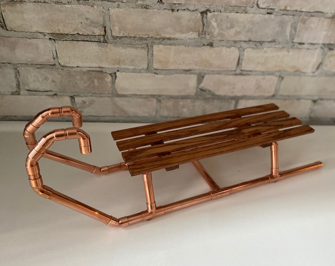 Copper Pipe & Oak Sled - Etsy