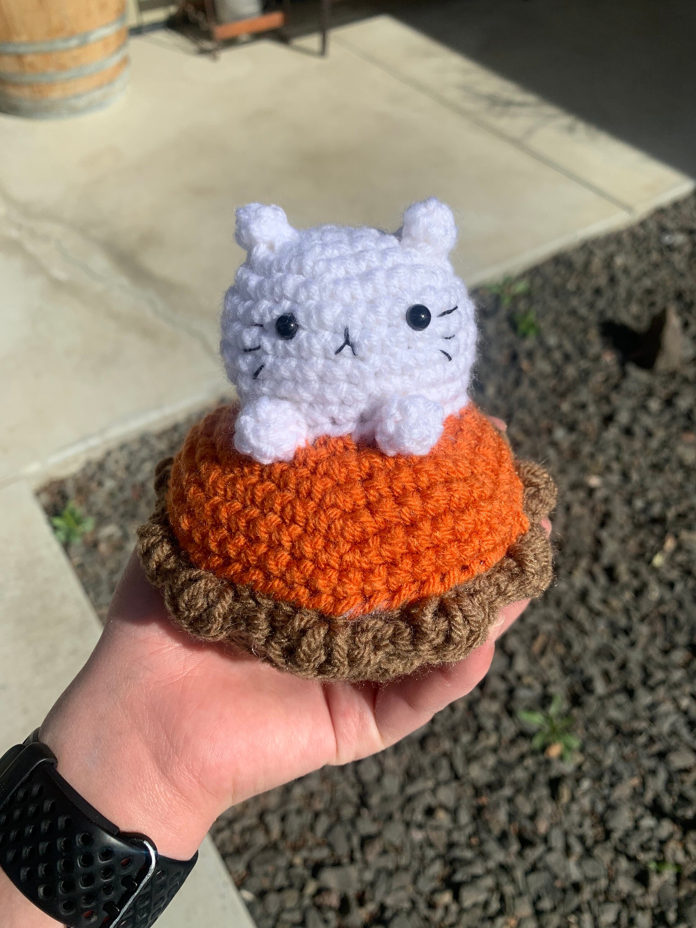 Crocheted Pumpkin Pie Cat - Etsy