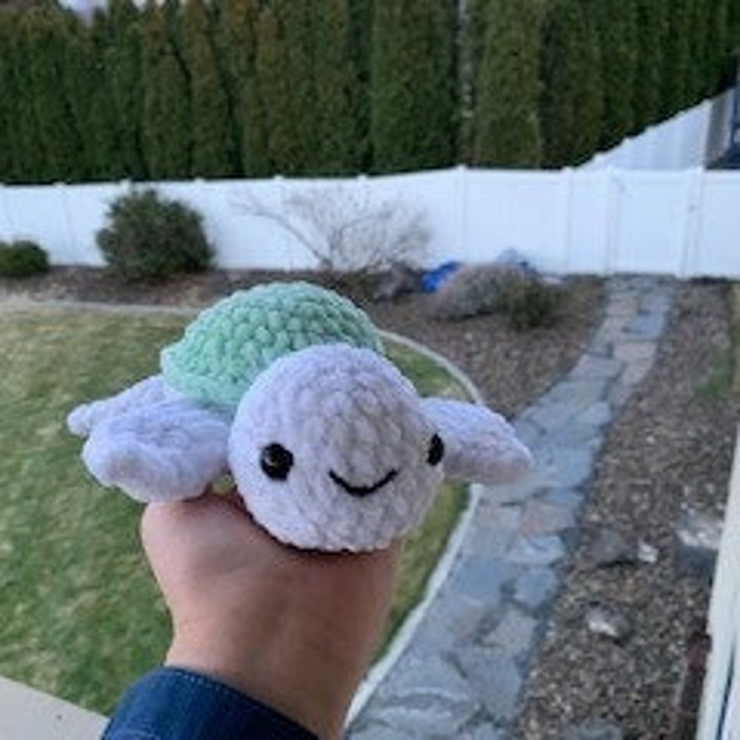 Crocheted Fuzzy Turtle - Etsy