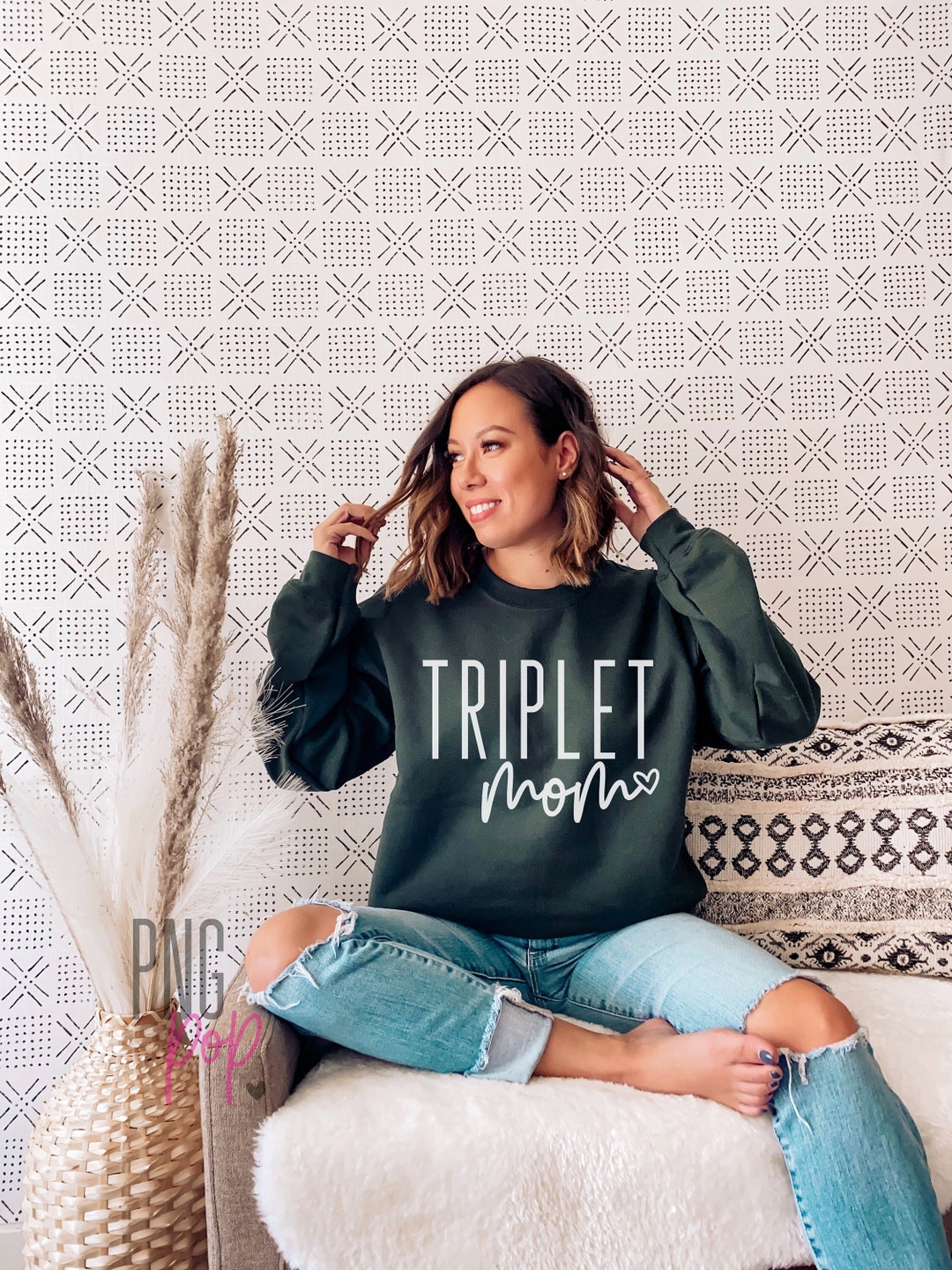 Triplet Mom SVG, PNG, Triplet Mama Instant Download, Fun Mom Sweatshirt ...