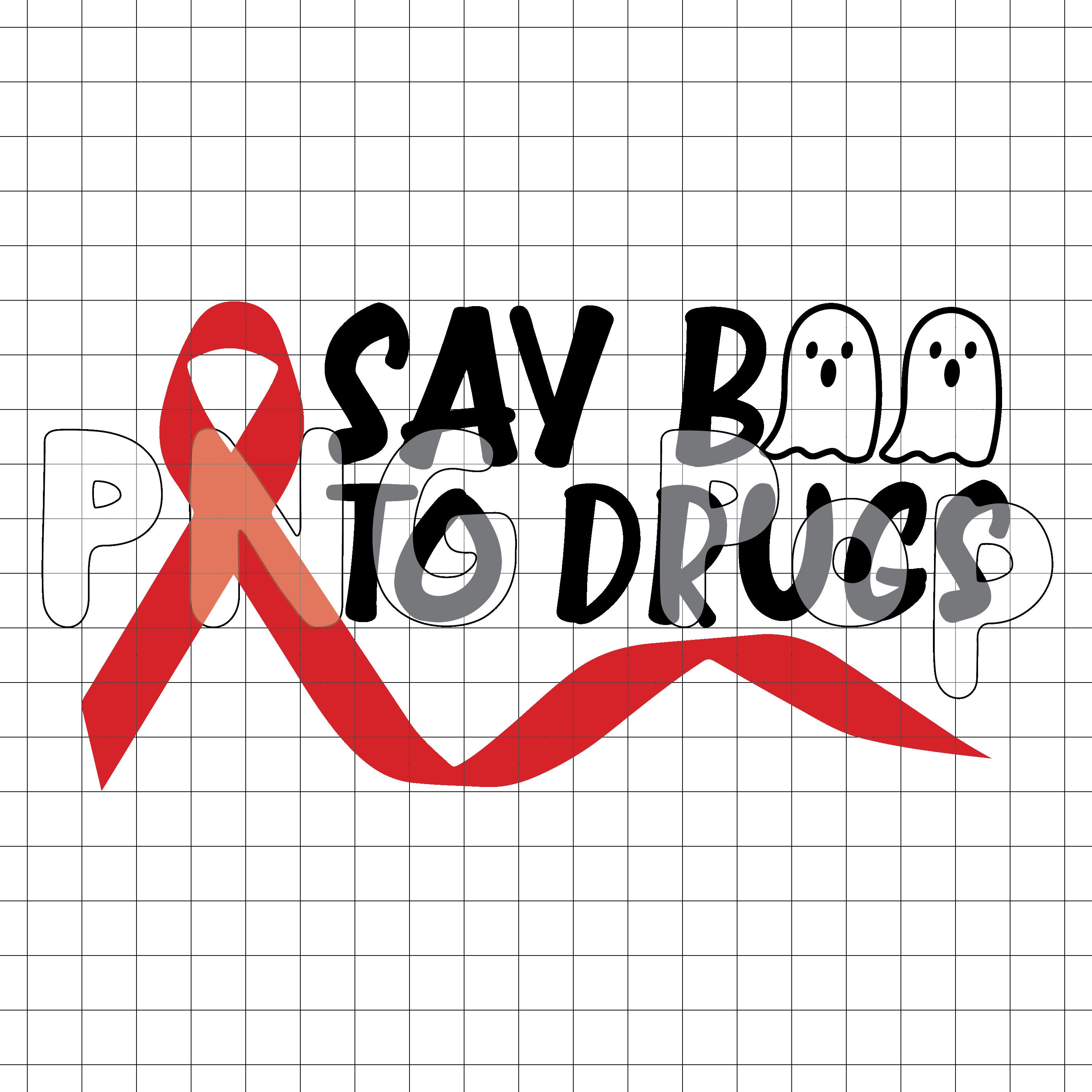 Say Boo to Drugs SVG,PNG, Red Ribbon Week, Drug Free Instant Download ...