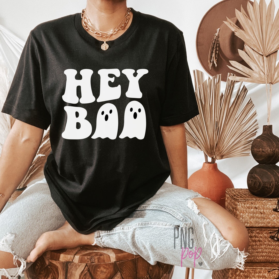 Hey Boo SVG, Ghost PNG, Cute Halloween Shirt Design, Spooky Season ...