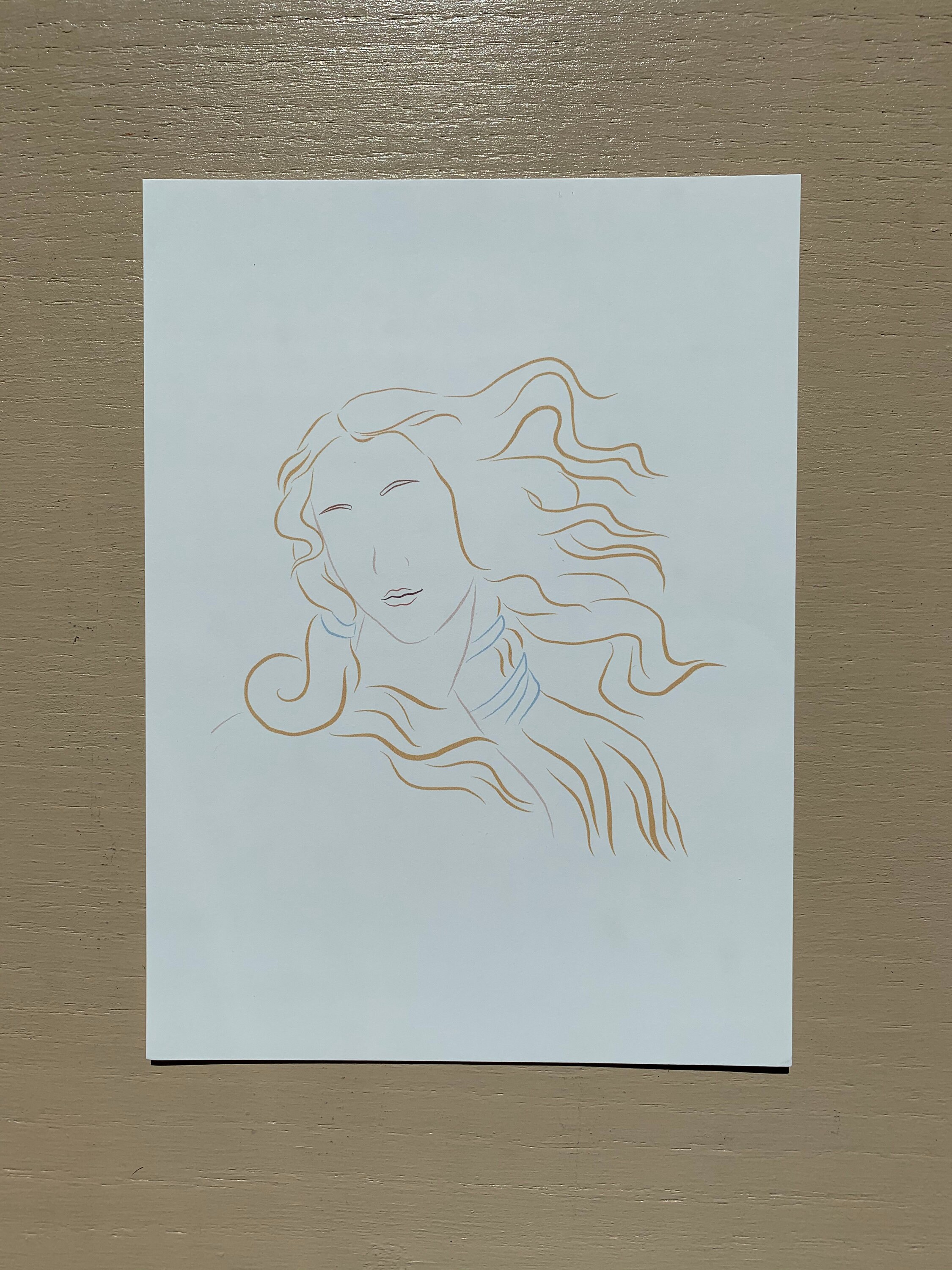 Venus Postcard Minimalistic Postcard Art History Postcard Renaissance ...