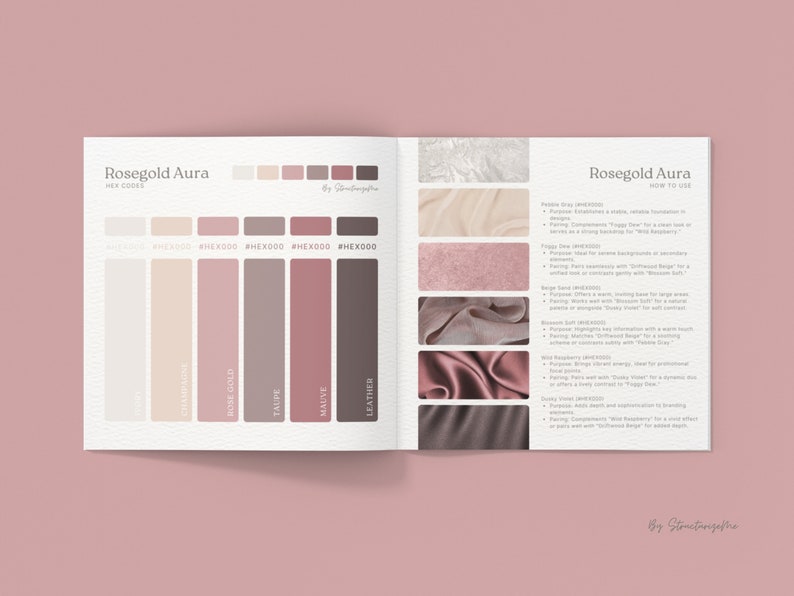Brand Color Palette Rose Gold Color Scheme Rose Gold Color Palette Pink ...