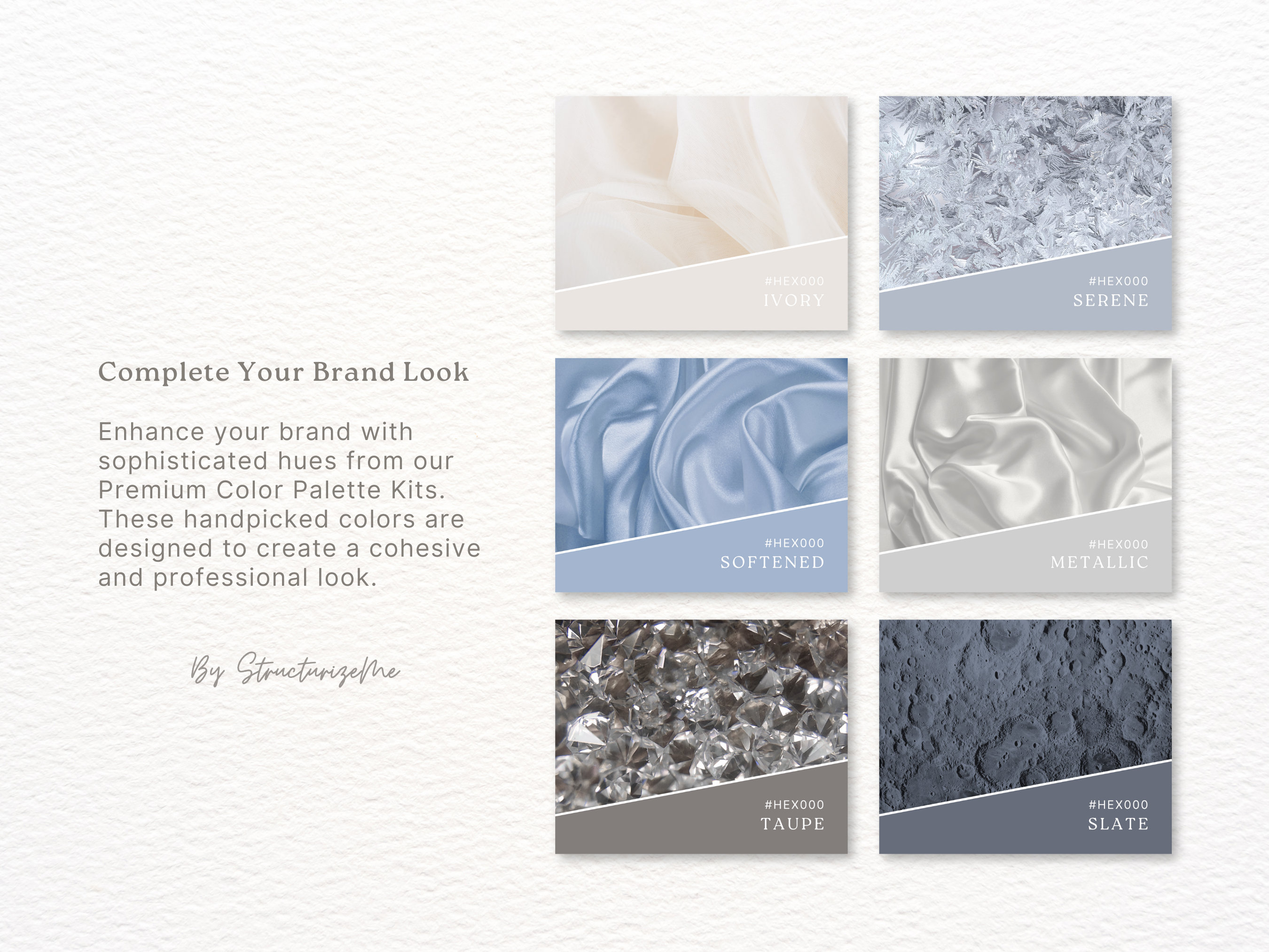 Professional Business Branding Color Palette Ivory Silver Gray Blue ...
