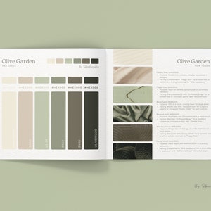Olive Green Color Palette Earthy Brand Identity Sage Sand Boho Wedding ...