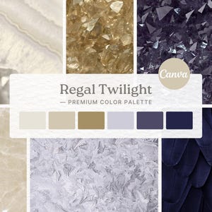 Navy Gold Color Palette Luxury Brand Identity Purple Lavender Elegant ...