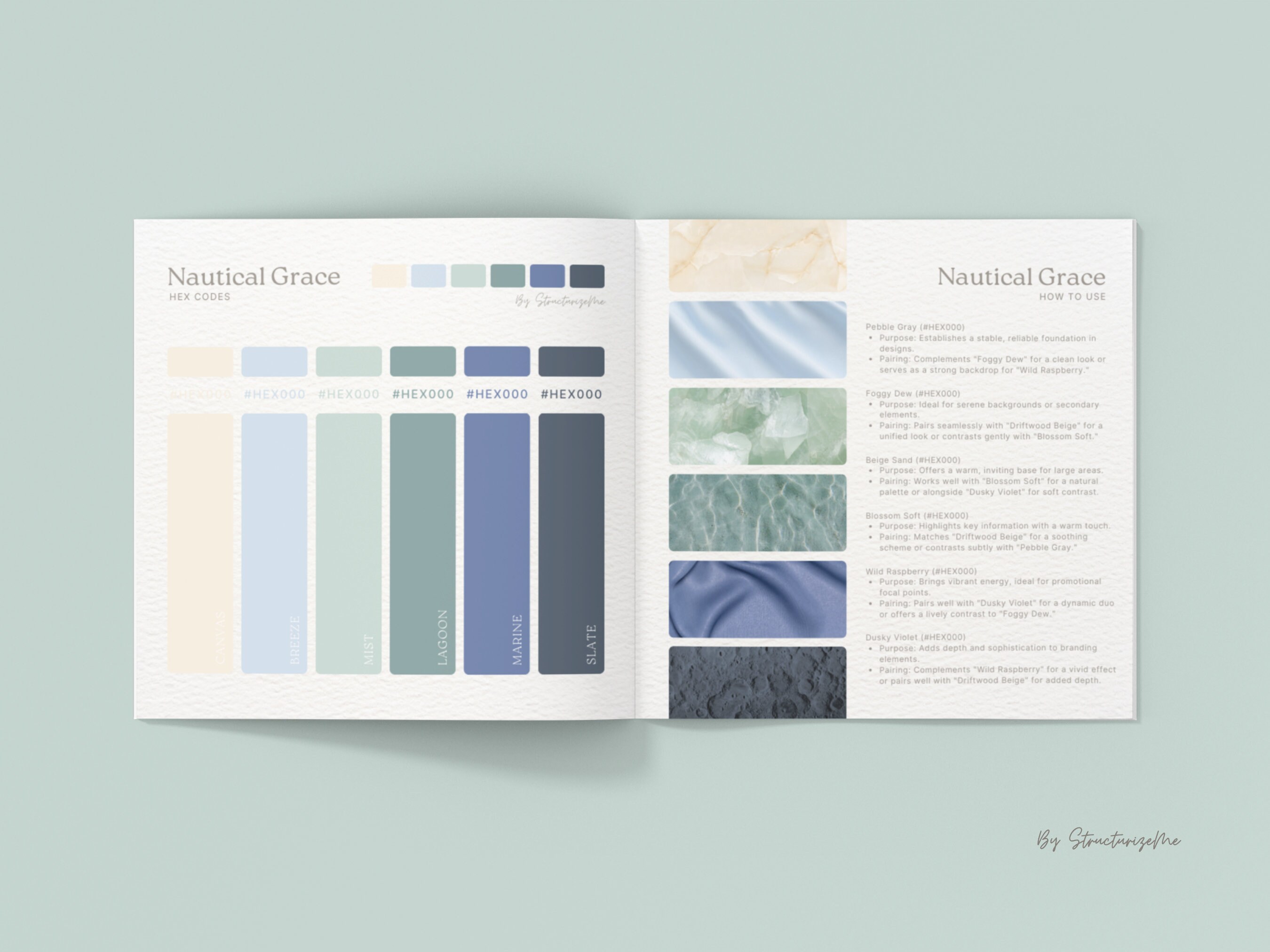 Brand Color Palette Sage Blue Color Scheme Blue Sage Color Palette ...