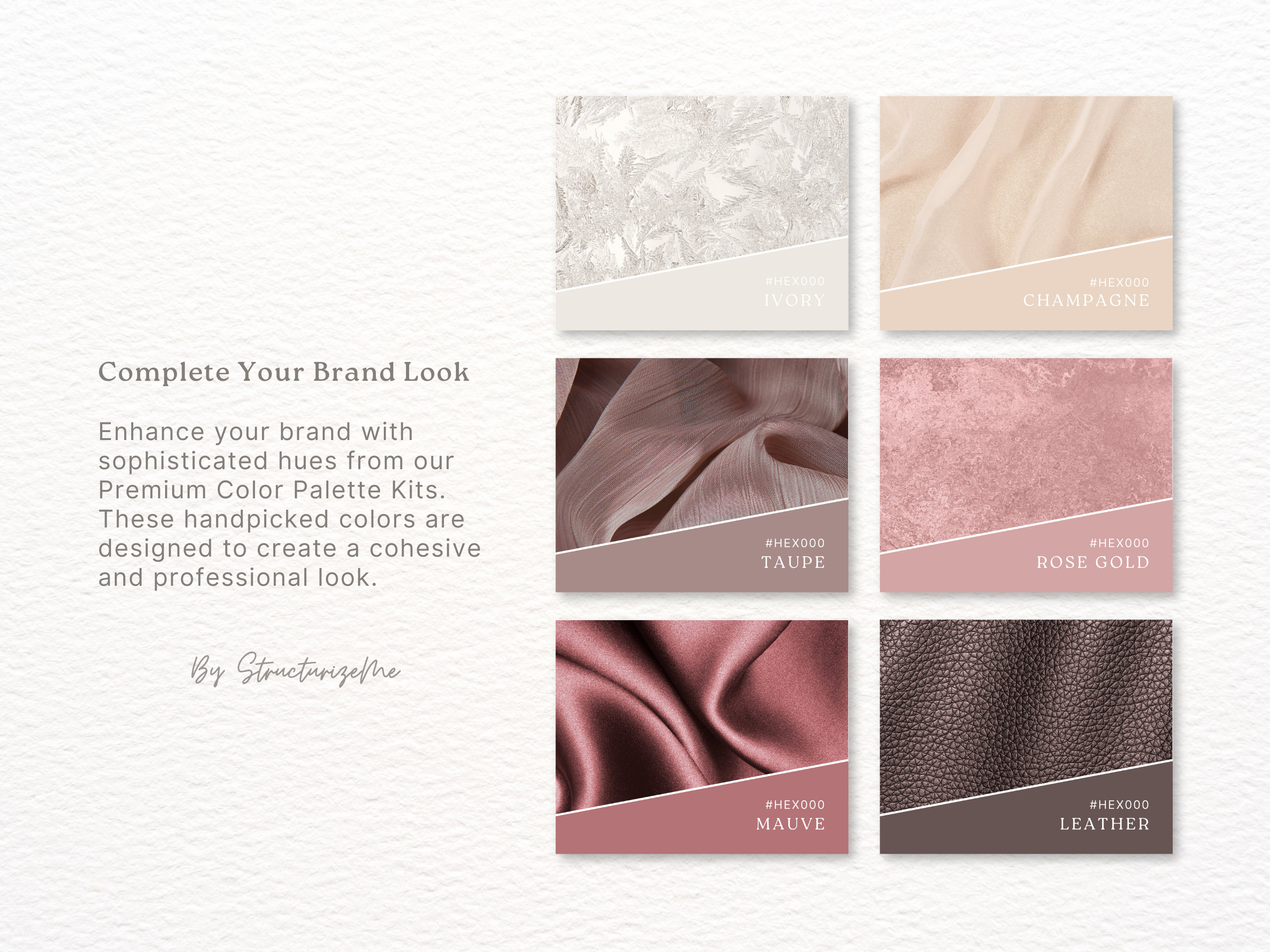 Professional Business Branding Color Palette Ivory Champagne Rose Gold ...