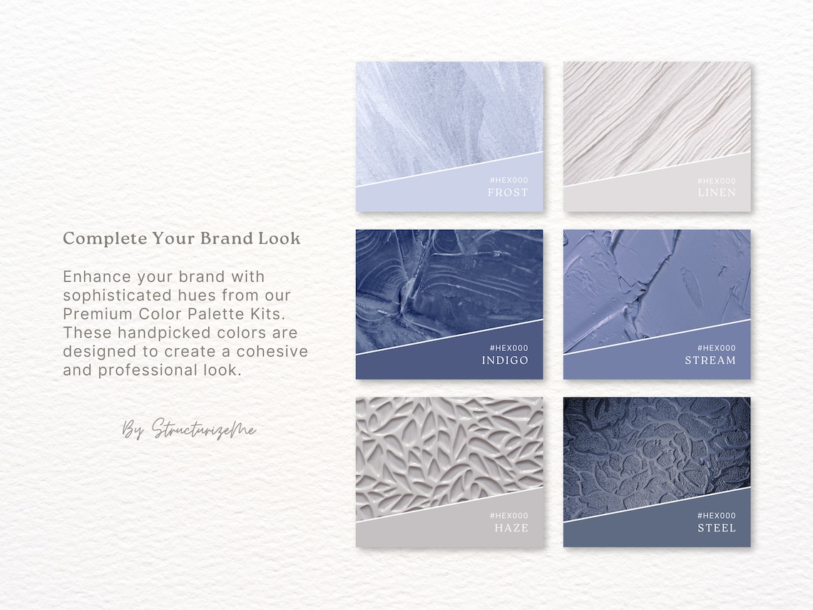Professional Business Branding Color Blue Grey Ivory and Navy Corporate ...