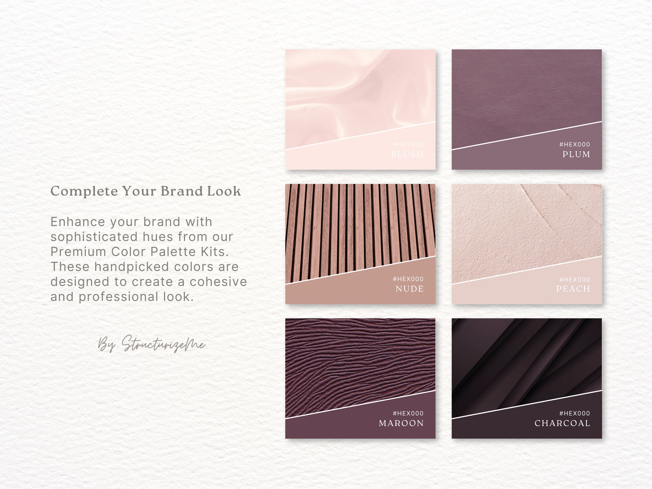 Professional Business Branding Color Palette Purple Beige Pink Black ...