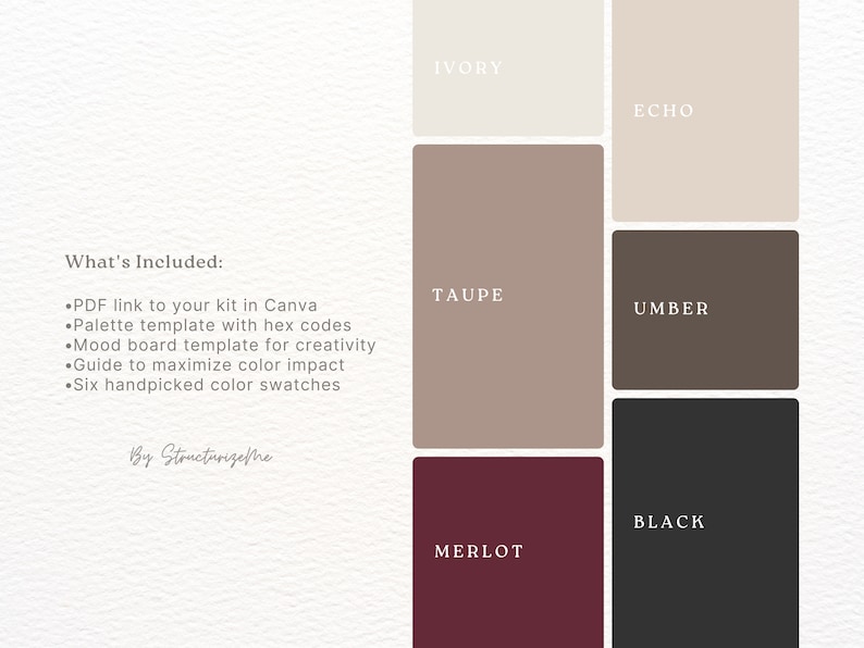 Professional Business Branding Color Palette Ivory Cream Taupe Dark ...