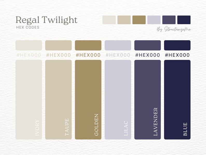 Buy Elegant Business Branding Color Palette: Navy, Gold, Purple (canva ...