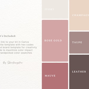 Professional Business Branding Color Palette Ivory Champagne Rose Gold ...