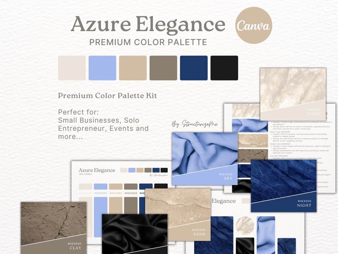 Brand Color Palette Blue Color Scheme Beige Color Palette Brown ...