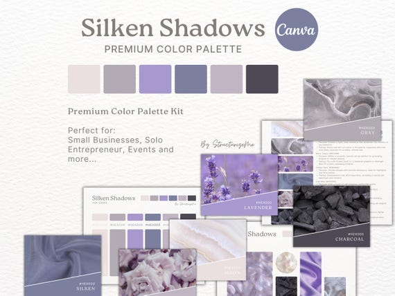 Esquema De Colores Morado Y Beige Paleta De Colores Morado Etsy