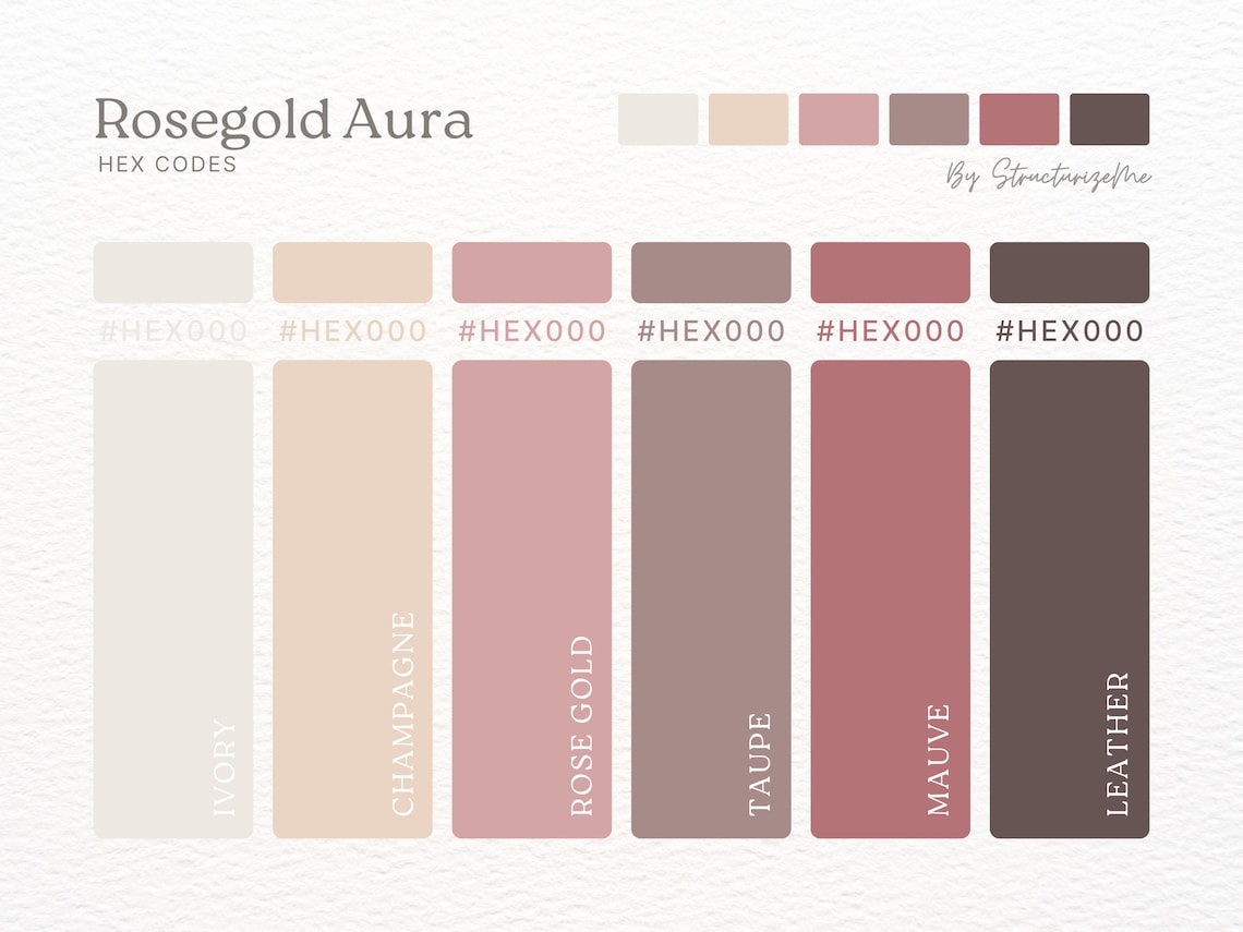 Professional Business Branding Color Palette Ivory Champagne Rose Gold ...