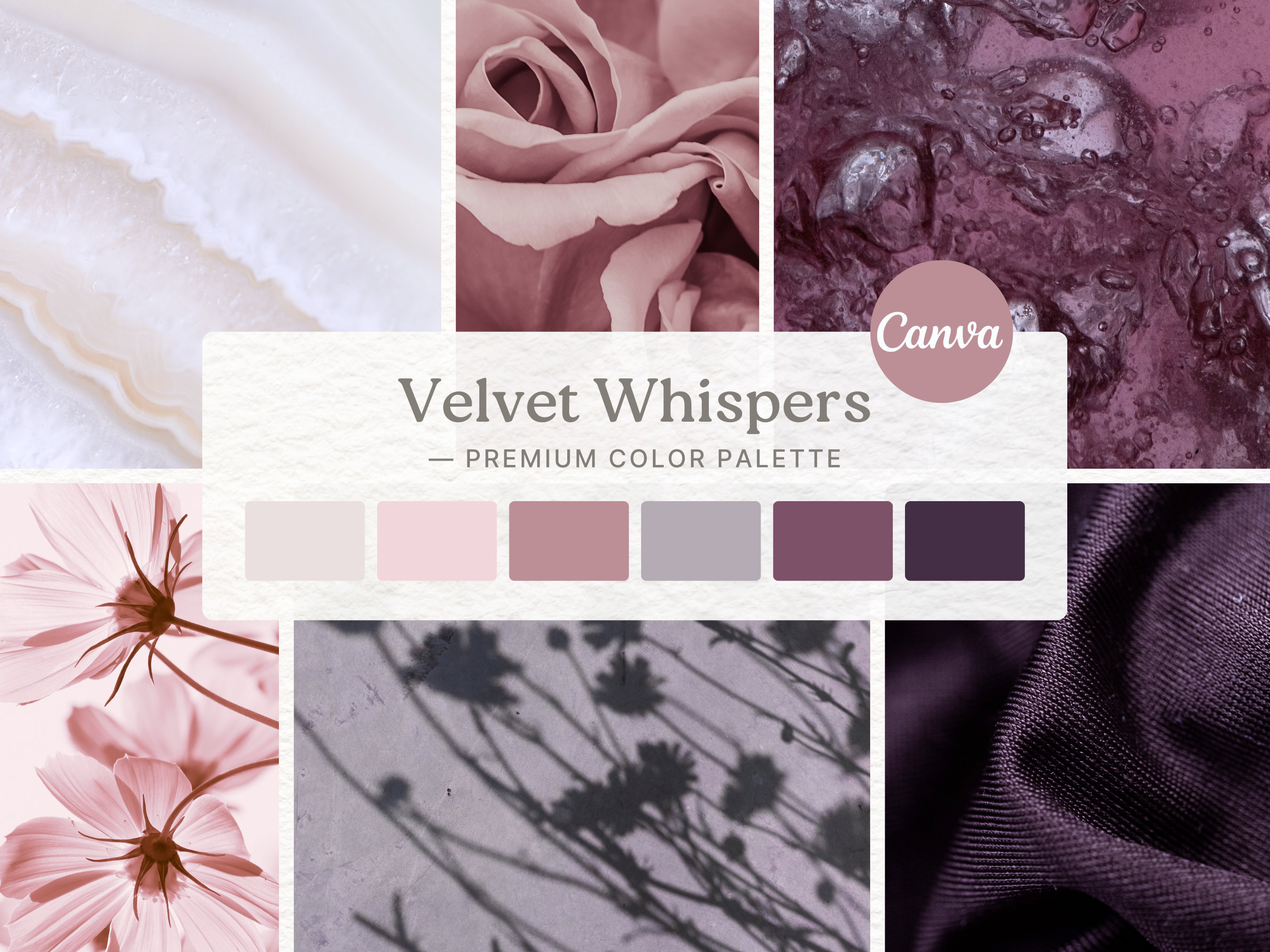 Professional Business Branding Color Palette Mauve Pink Plum Gray Red ...