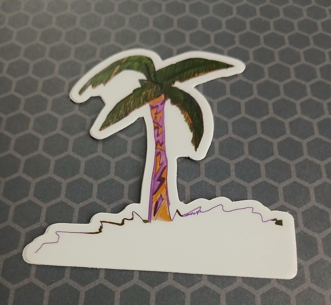 Palm Tree Sticker - Etsy
