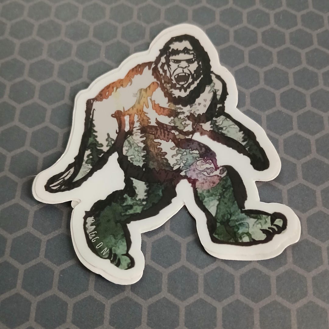 Bigfoot Vinyl Sticker – Waterproof & Durable | Sasquatch Sticker | Big ...