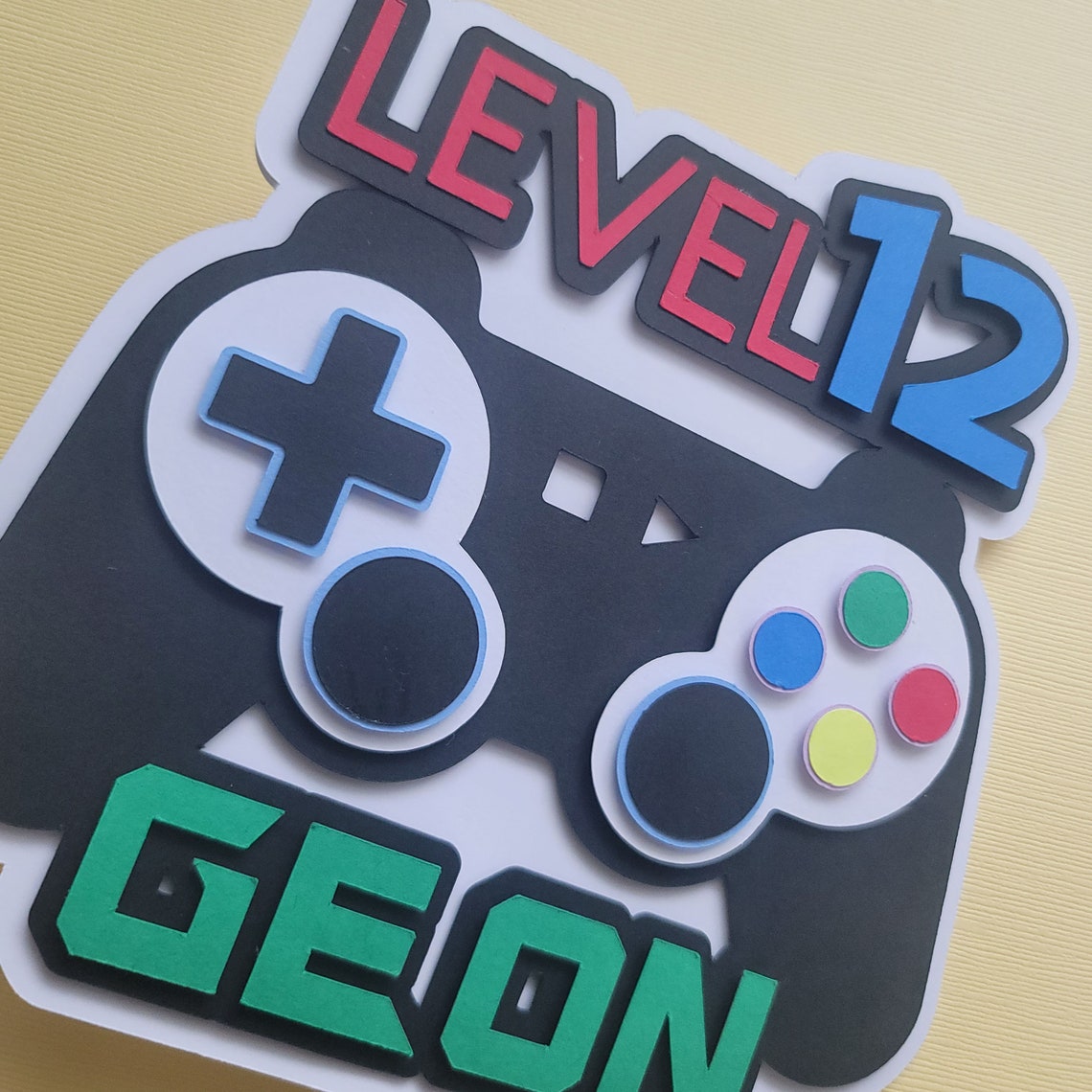 Birthday Cake Topper Personalized With Name and Age Gaming Console ...