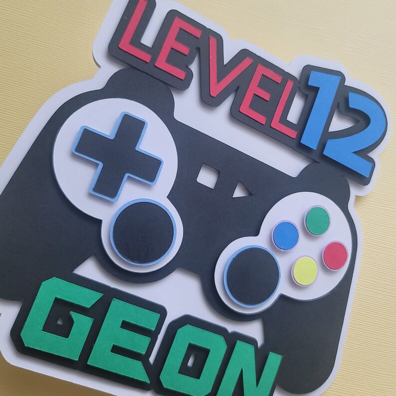 Birthday Cake Topper | Personalized With Name and Age | Gaming Console ...