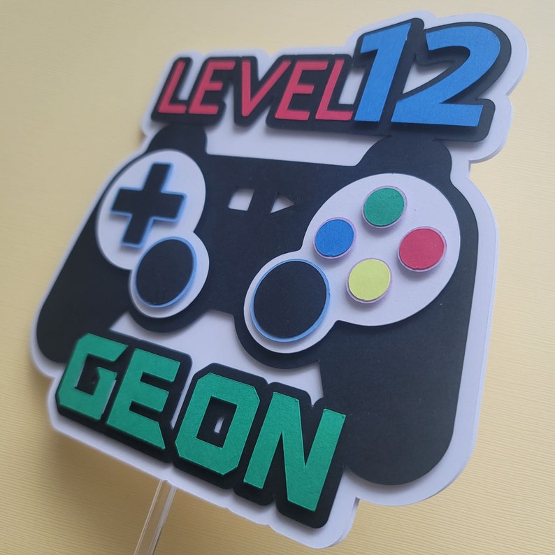 Personalized Gaming Cake Topper: Gamer Birthday Party Decor - Etsy