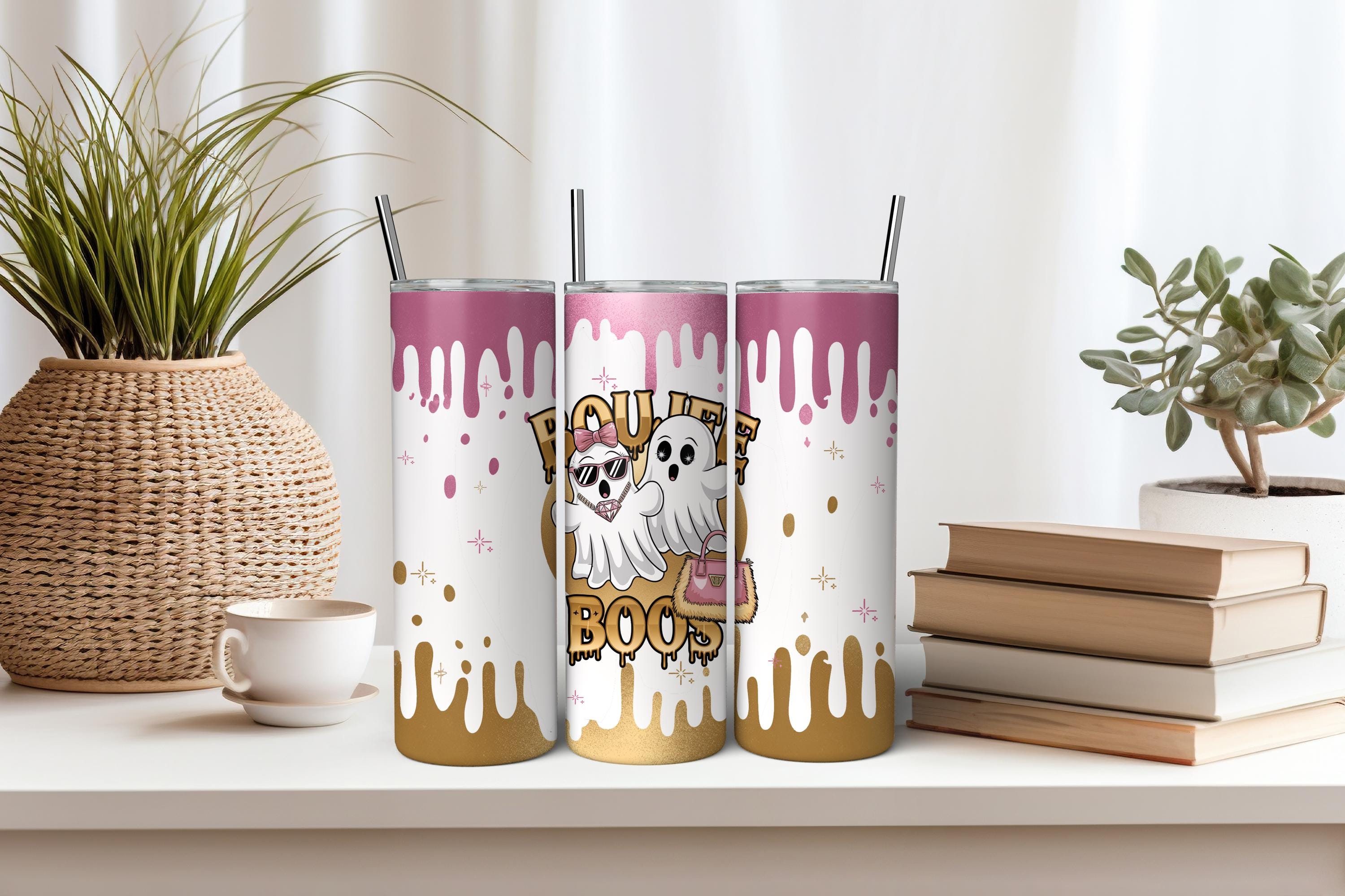 Boujee Boos PNG 20oz Tumbler Wrap – Glitter Drip Ghost Design - Etsy