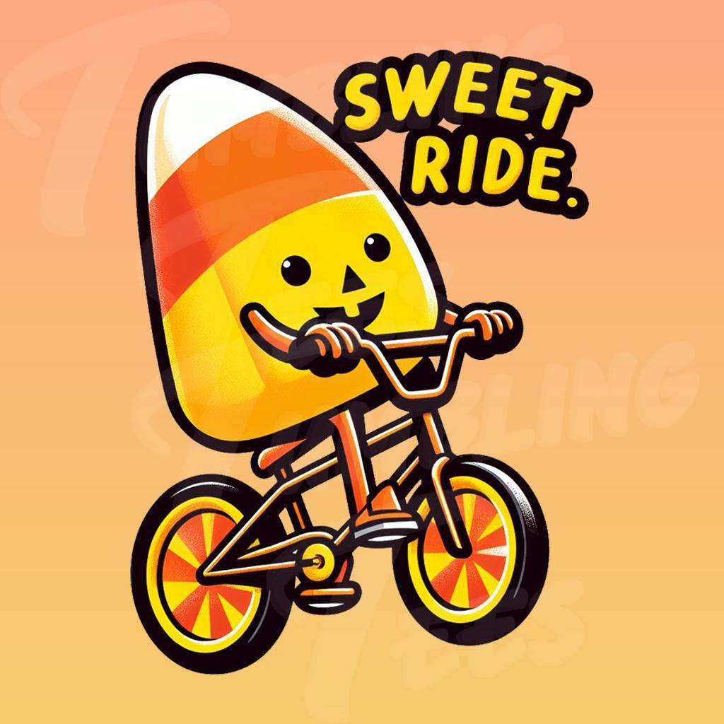 Sweet Ride Candy Corn, Halloween SVG & PNG PDF | Cute Kawaii Candy Corn ...