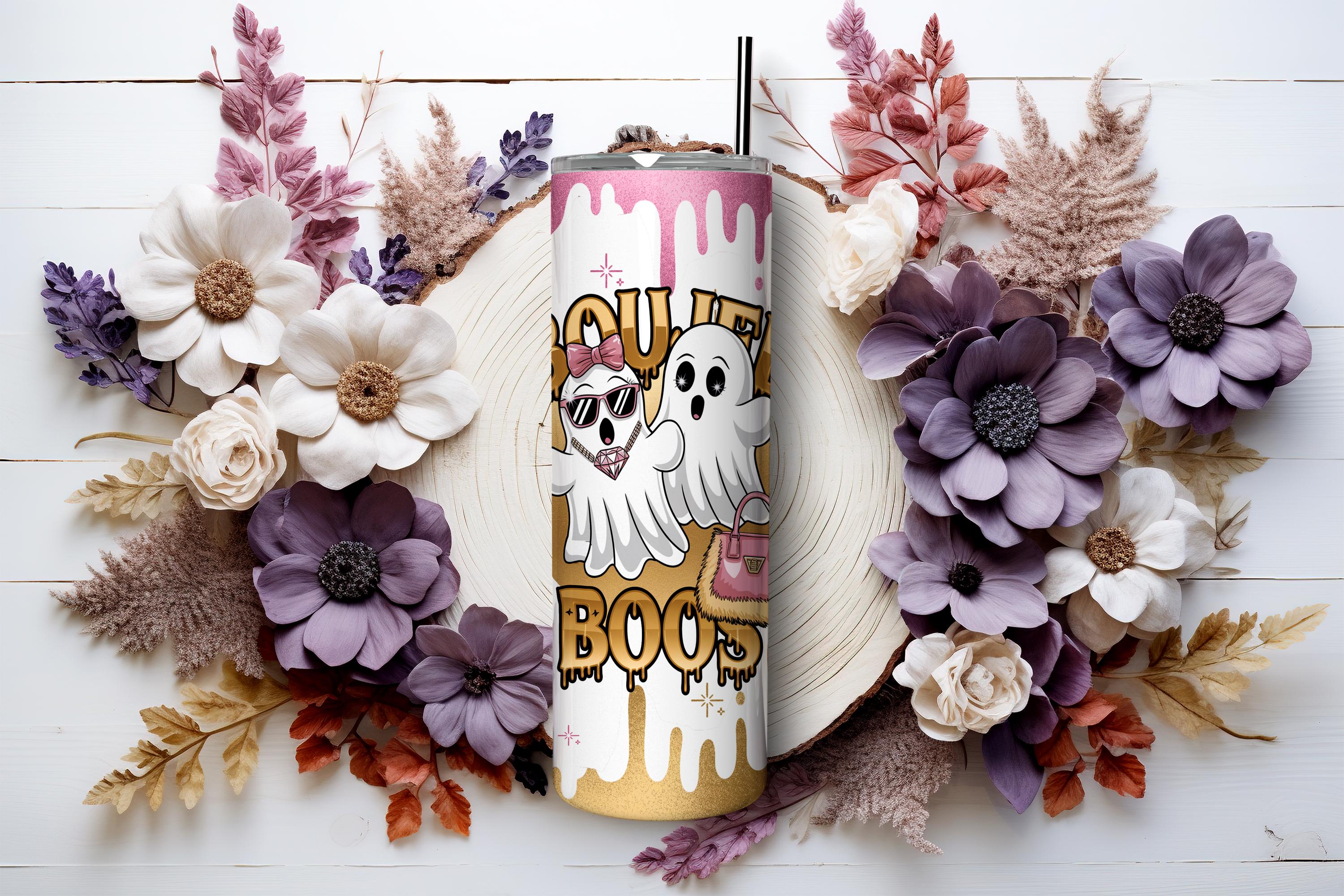 Boujee Boos PNG 20oz Tumbler Wrap – Glitter Drip Ghost Design - Etsy