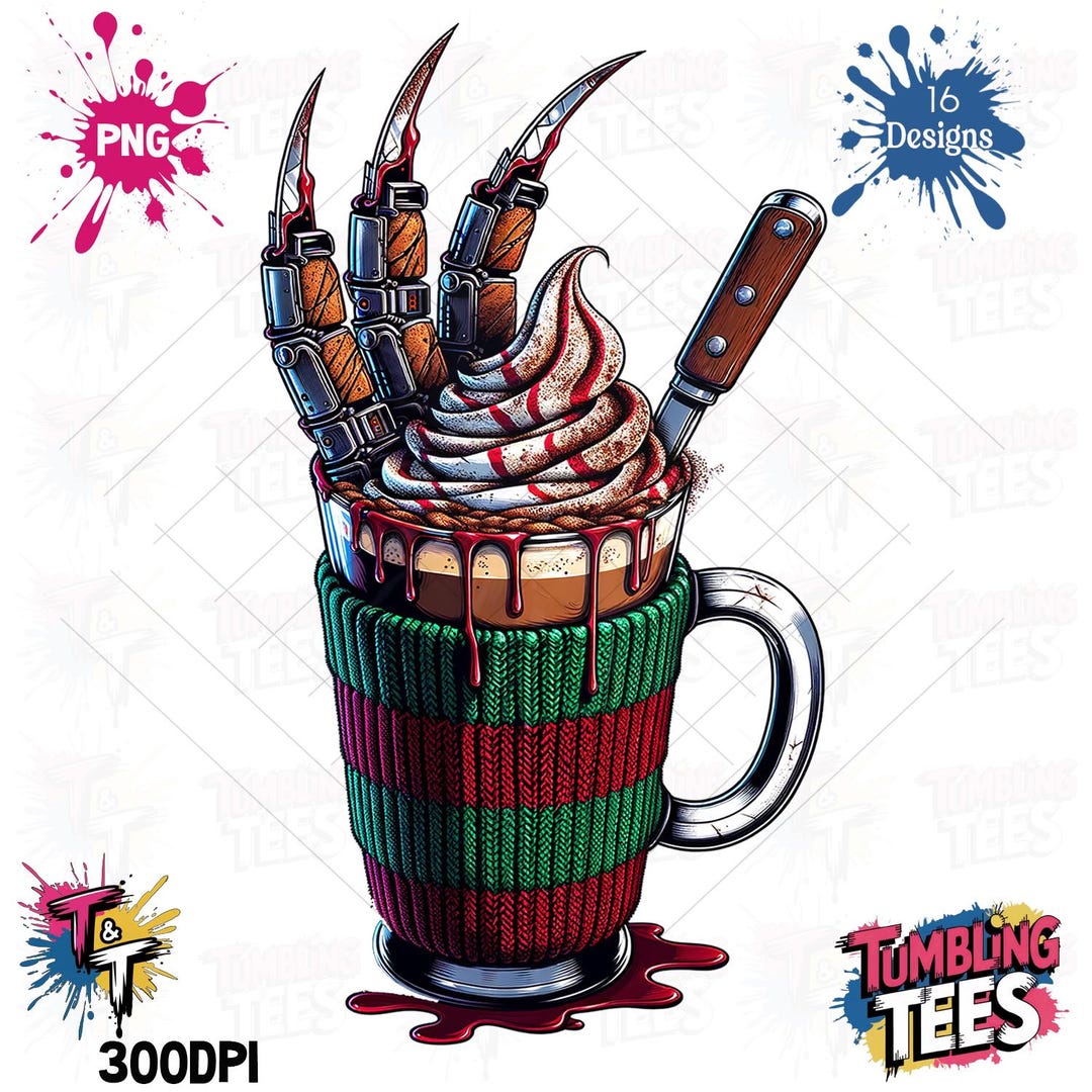 Spooky Halloween Horror Milkshake Clipart | 16 PNG Drink Files | Creepy ...