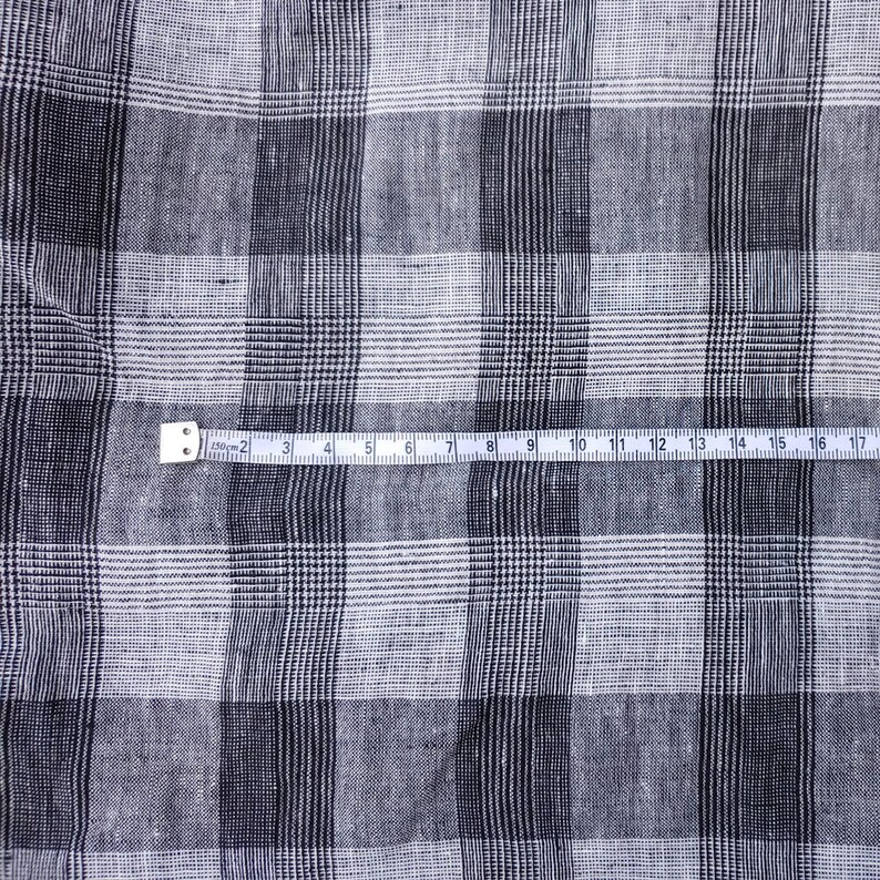 Twisted Linen Glen Plaid Fabric by Half Yard Using Linen | Etsy