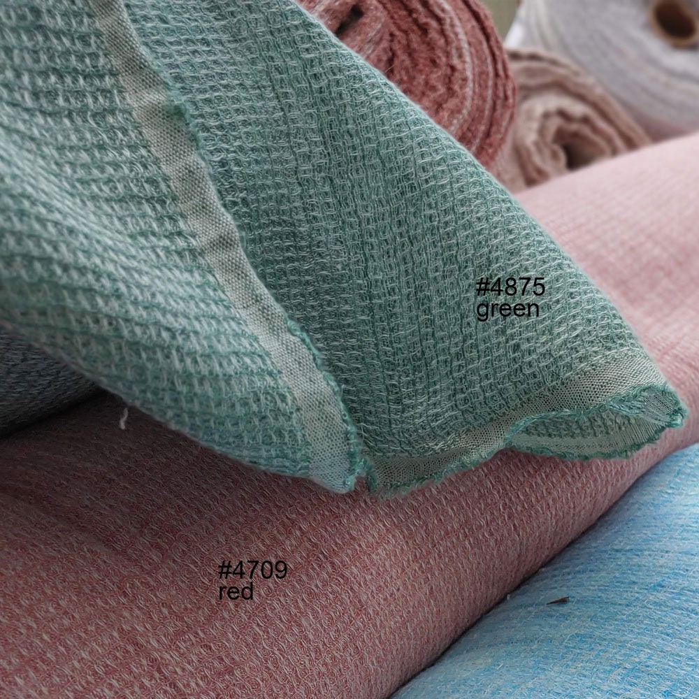 100% Lino Dobby Honeycomb Fabric por medio patio 4512 4709 - Etsy España