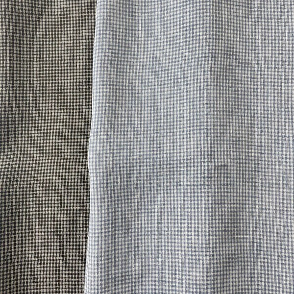 Checked Linen Fabric - Etsy