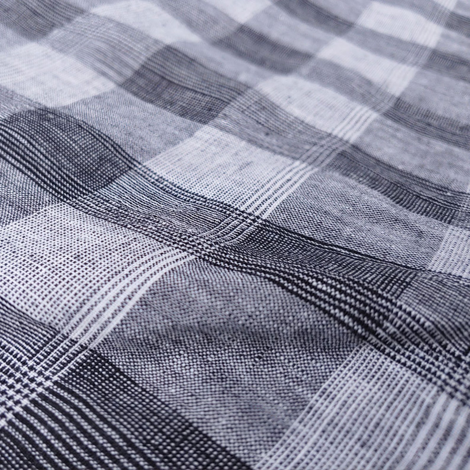 Twisted Linen Glen Plaid Fabric by Half Yard Using Linen | Etsy