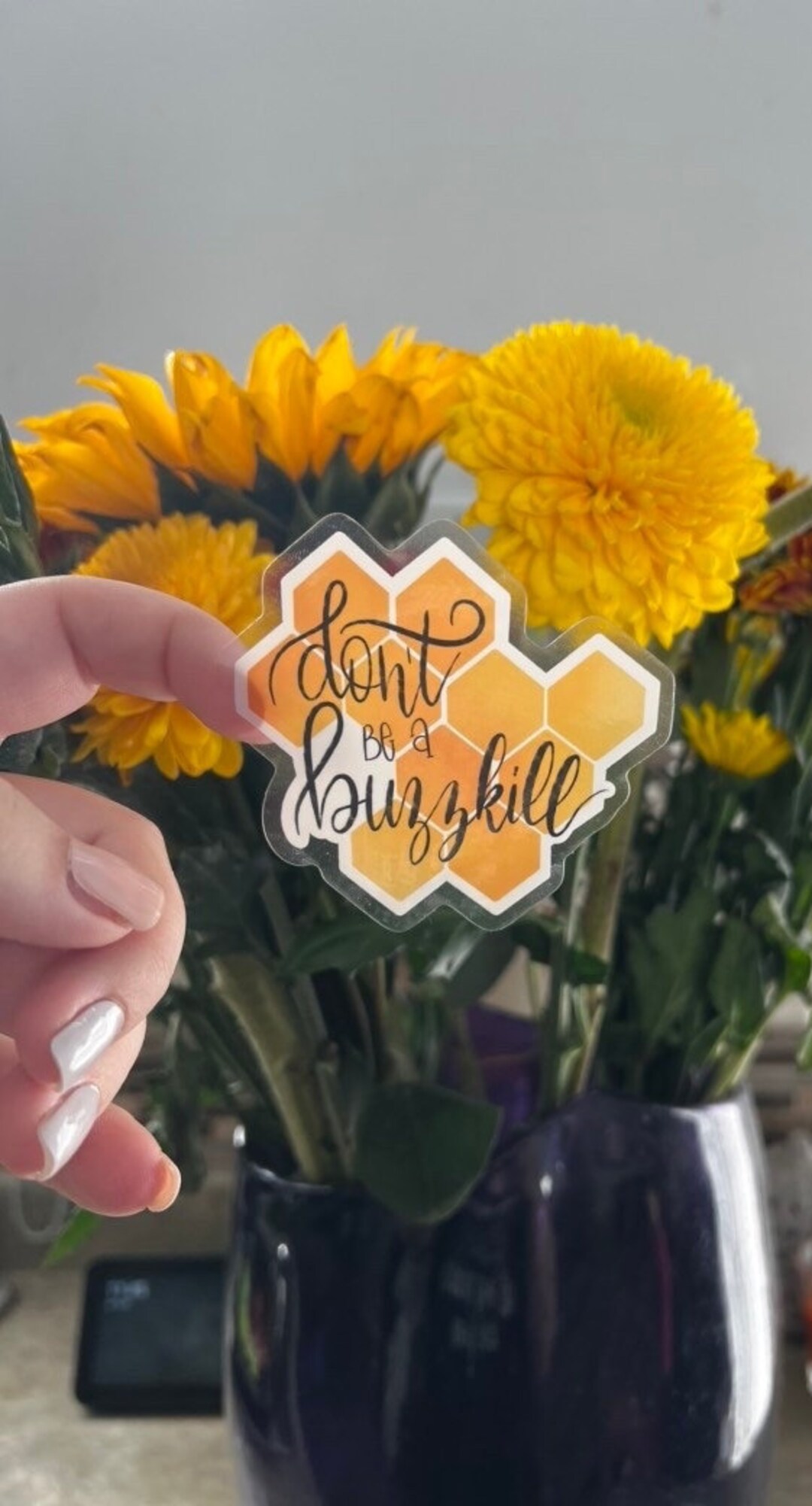 Don’t Be A Buzzkill Clear Sticker| Waterproof Sticker - Etsy