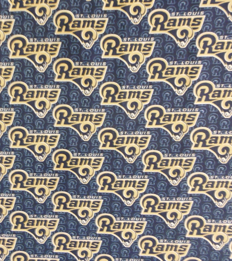 NFL Football St Louis Rams Logo Cotton Fabric BTY 1 Yd X 58" Cotton OOP ...