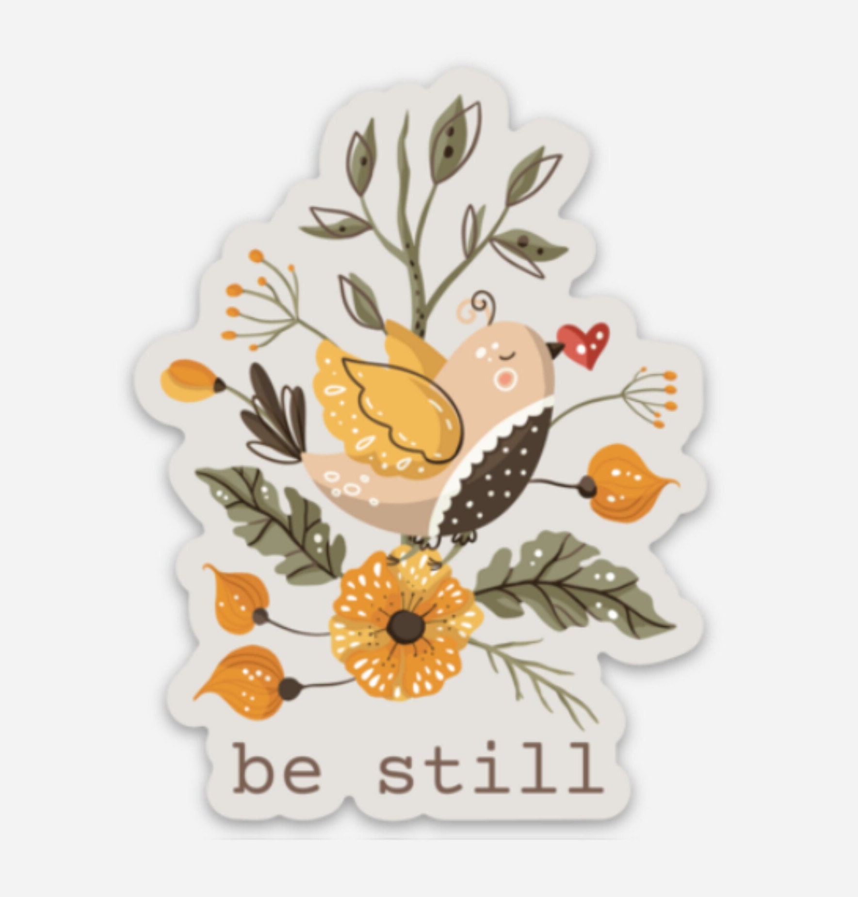 Be Still Sticker Psalm 46:10 Boho Bird Sticker Water Bottle Sticker ...