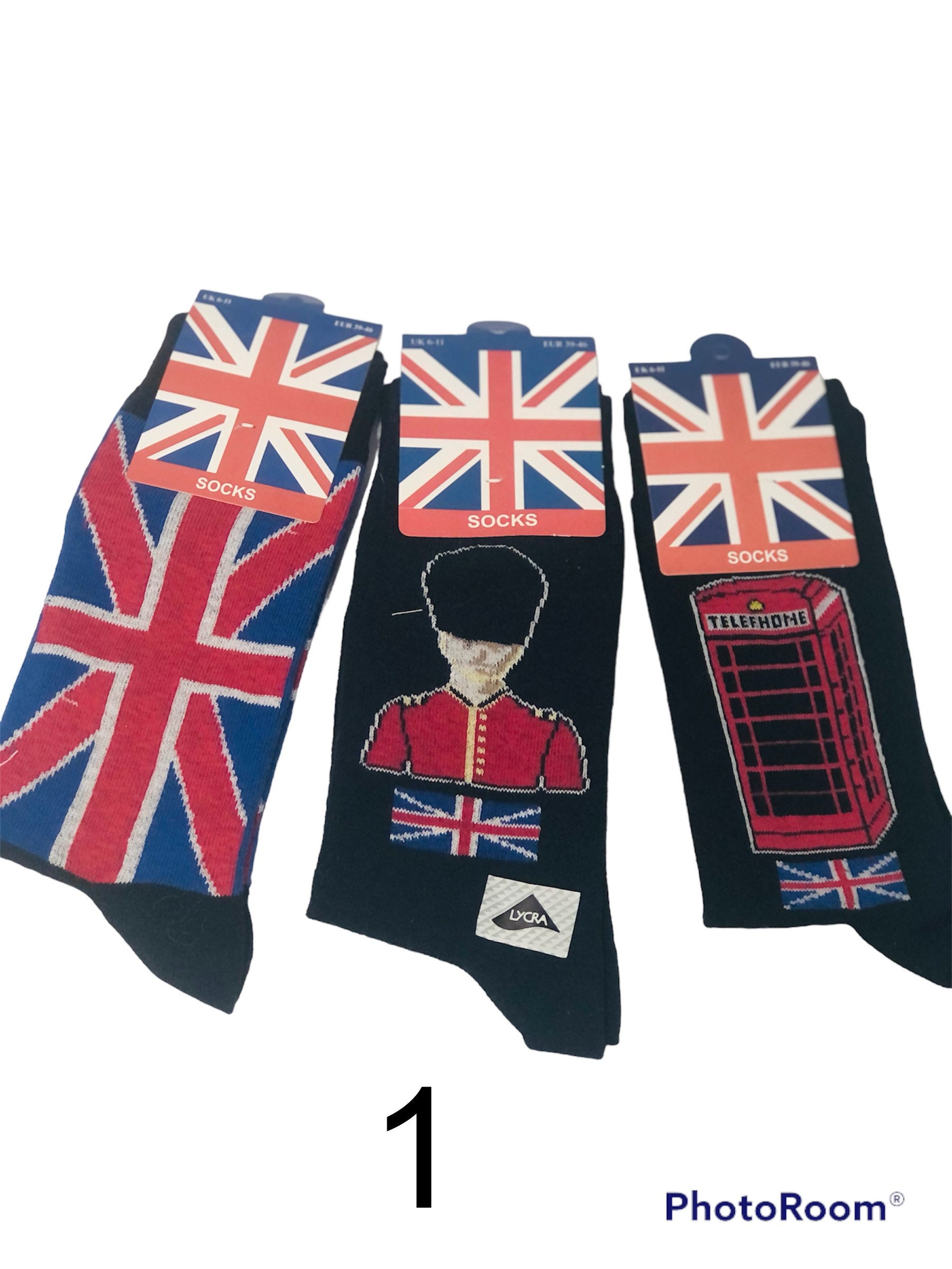 3 Pairs Souvenir Mens Socks, Uk Flag Socks, Flag Gifts, Unisex Socks ...