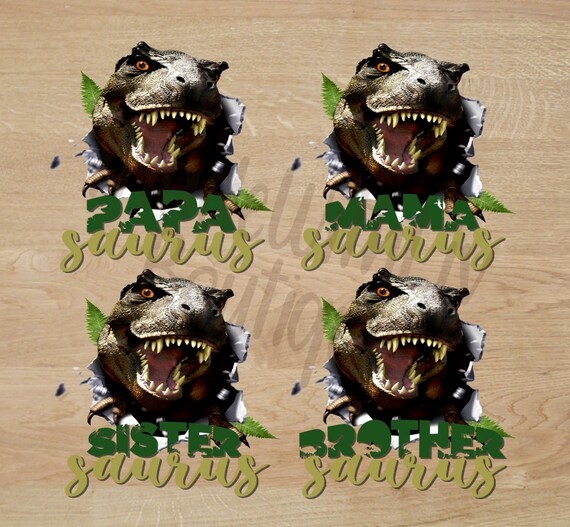 Digital Dinosaur Family Bundle PNG and JPEG - Etsy